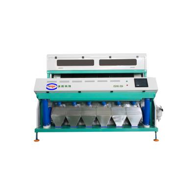 Cina 4.0kw 6 selezionatore ottico di colore del CCD di accuratezza dello scivolo 99,9 per agricolo in vendita