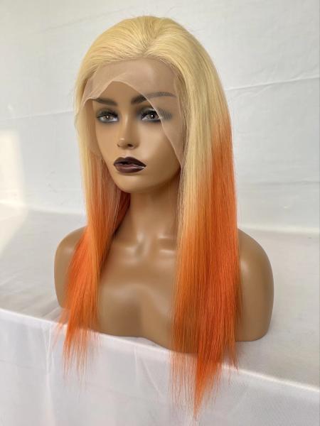 Quality Beautiful ombre color lace wig in stock colorful wig for summer lace frontal wig for sale