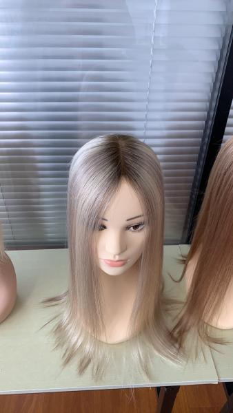 Quality The new type full Swiss lace topper for hair loss Balayage color women hair topper in stock for sale