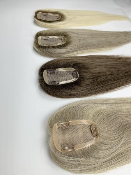 Quality Virgin hair mono topper human hair clip in toupee balayage color small cap large cap available for sale