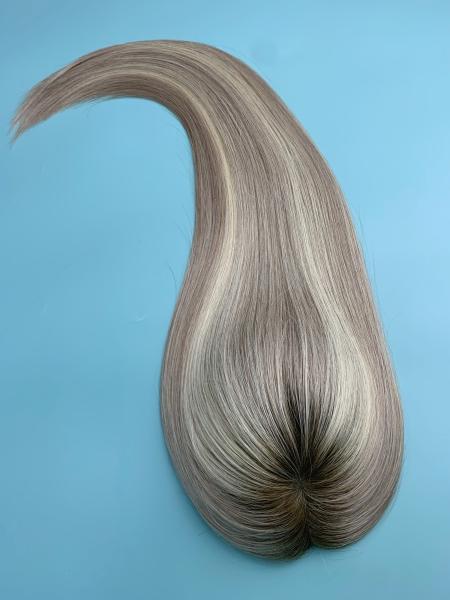 Quality balayage swiss lace topper with remy cuticle quality Russian hair topper for women hair loss for sale