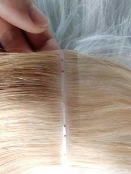 Quality Seemless human hair invisible skin weft with hole butterfly weft with Russian for sale