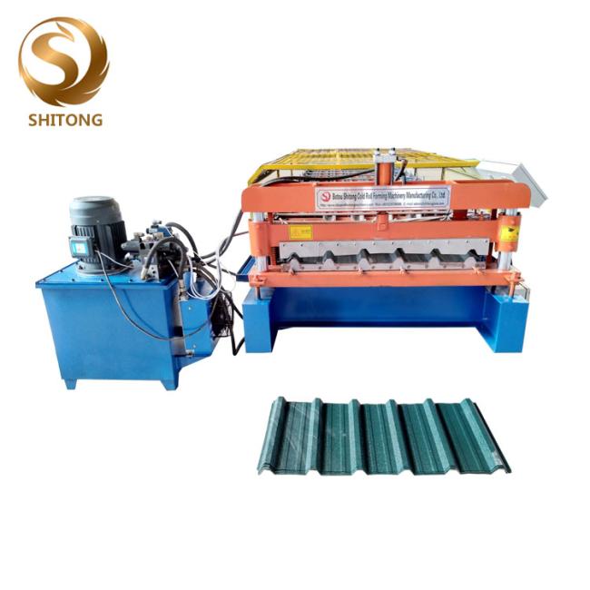 1000 model galvanized sheet trapezoidal profile roll forming machine