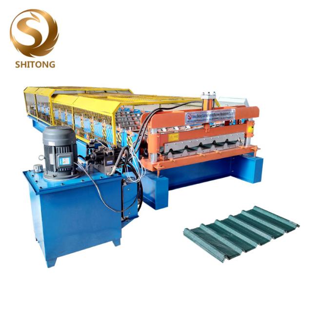 1000 model galvanized sheet trapezoidal profile roll forming machine