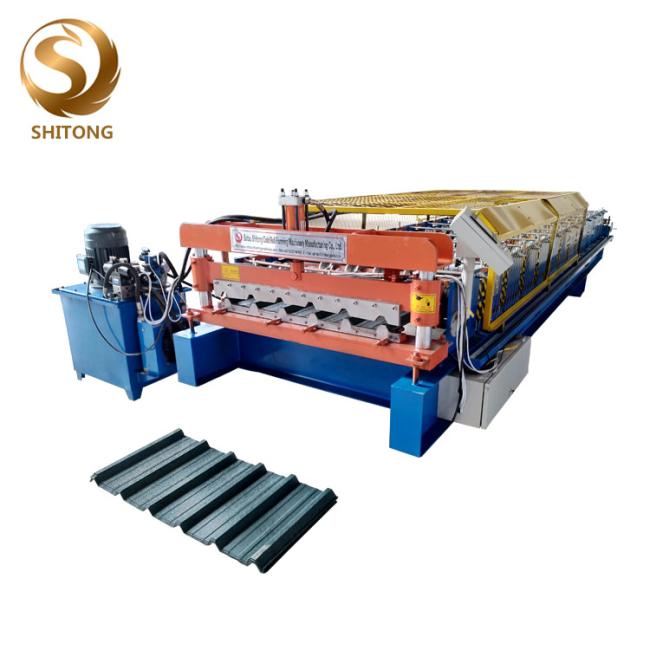 1000 model galvanized sheet trapezoidal profile roll forming machine