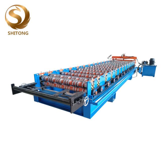 1000 model galvanized sheet trapezoidal profile roll forming machine