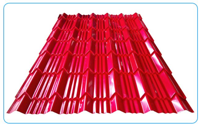 double layer steel roofing panel glazed tile press roll forming machine