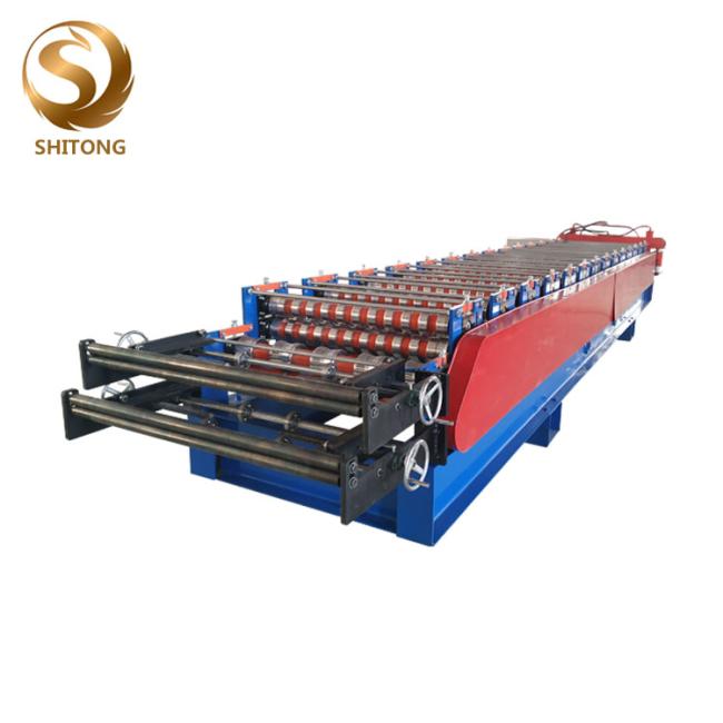 metal roof tile and glazed tile double layer making machine price