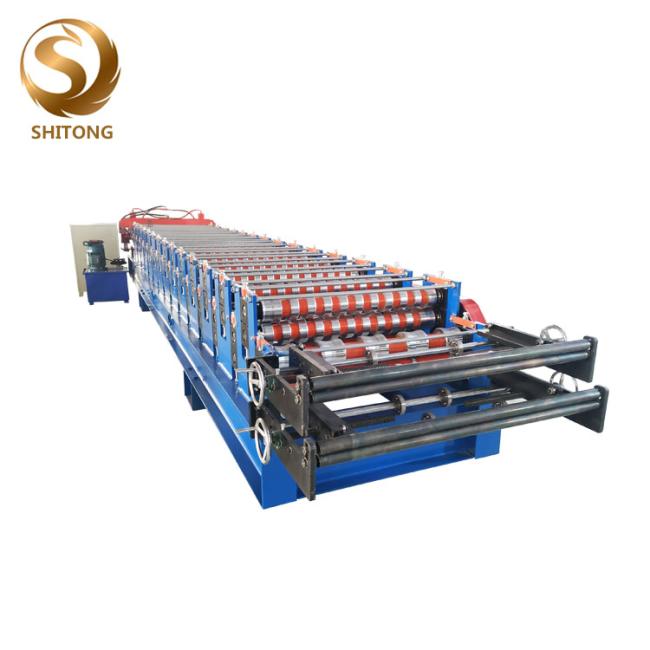 metal roof tile and glazed tile double layer making machine price