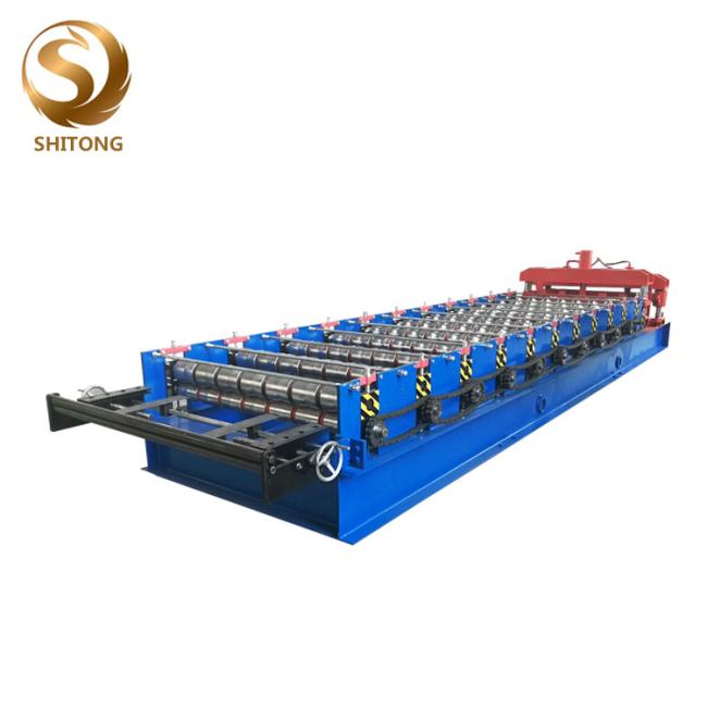 960 automatic color steel roof panel glazed tile roll forming machine