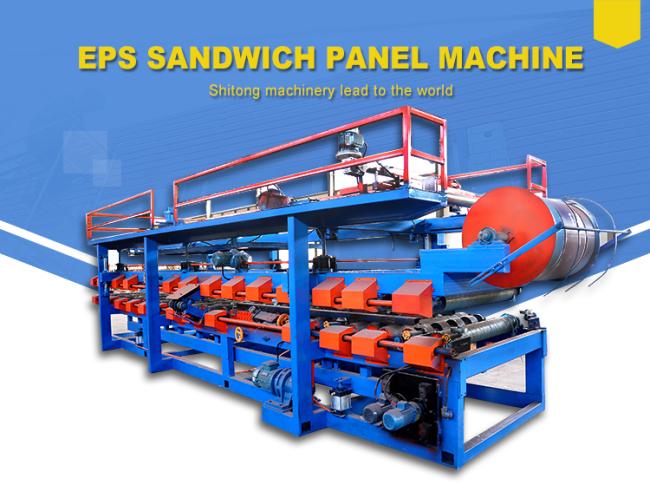 4 ribs aluminum automatic eps sandwich roof panel making machine