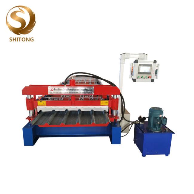 auto trapezoidal color steel roof panel cold rolled roll forming machine