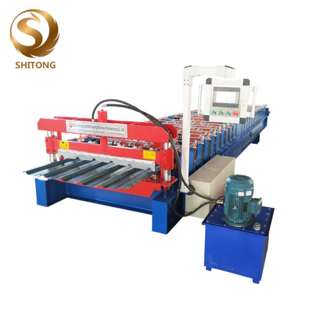 auto trapezoidal color steel roof panel cold rolled roll forming machine