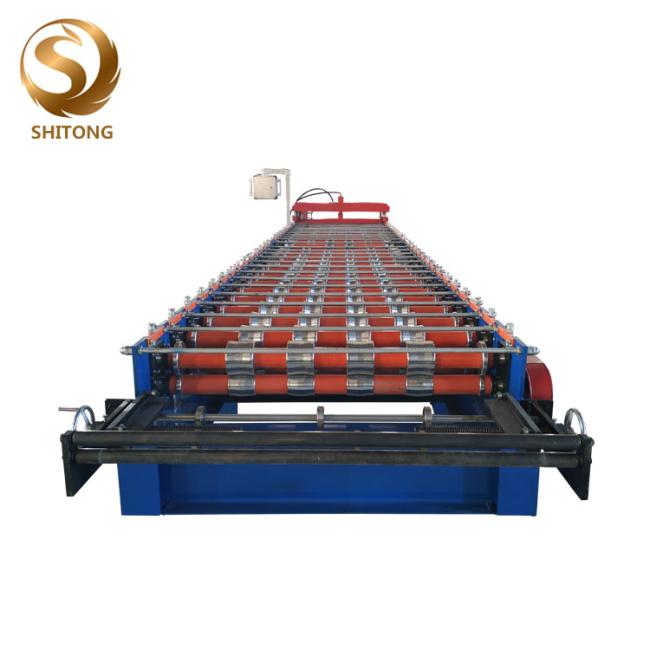 auto trapezoidal color steel roof panel cold rolled roll forming machine