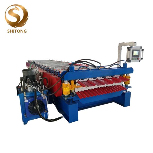 steel roofing panel forming double deck color sheet rolling machine made in china 
