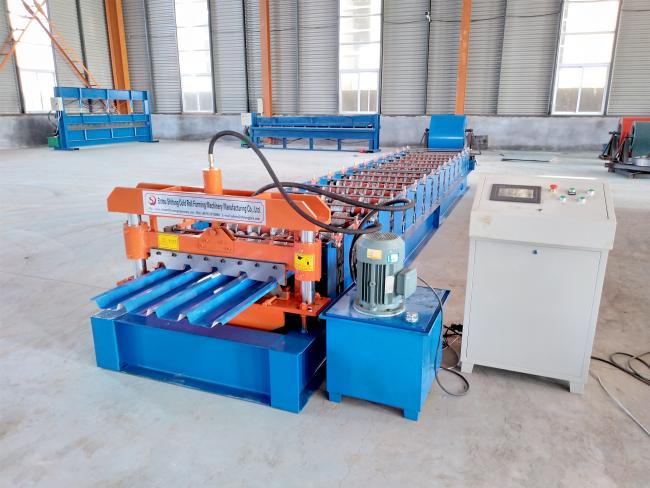 686 model colored steel sheet trapezoidal roof sheet roll forming machine