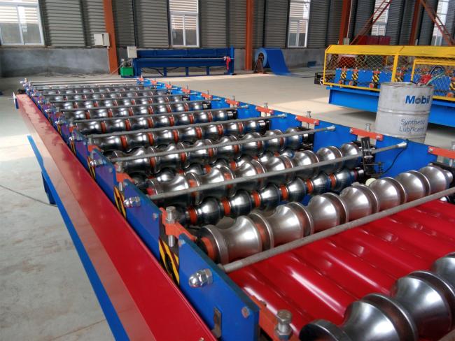 960 model aluminium steel sheet glazed tile roll forming machine