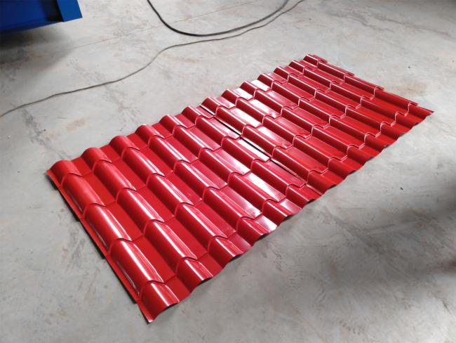 960 model aluminium steel sheet glazed tile roll forming machine