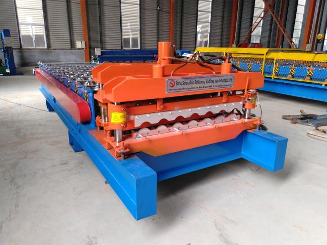 960 model colored steel sheet glazed tile roll forming machine