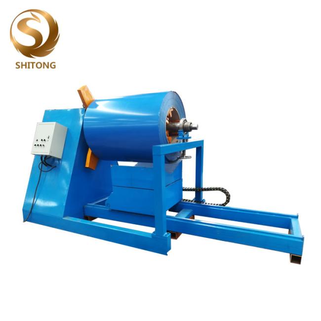 full-automatic 5 tons steel sheet coil hydraulic decoiler machine