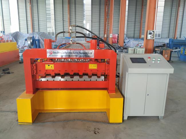 Automatic floor decking plate colored steel sheet cold roll forming machine