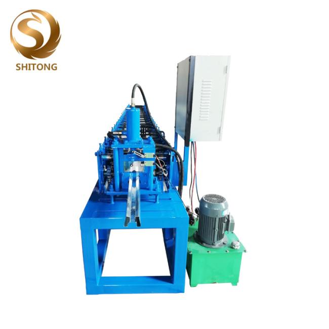 Galvanized steel metal c stud and track roll forming machine with punching