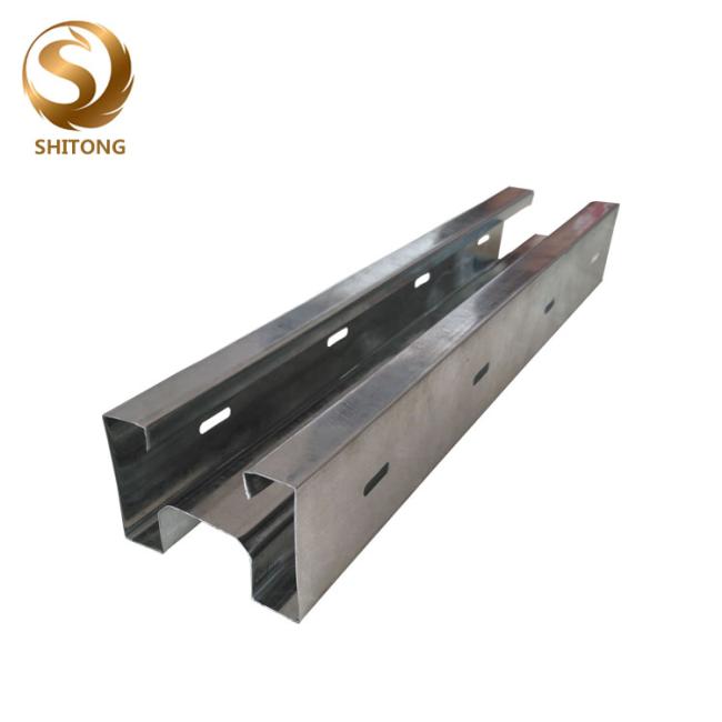 Galvanized steel metal c stud and track roll forming machine with punching