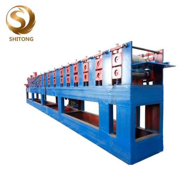 Plc control metal steel door frame making machine with joint hole station