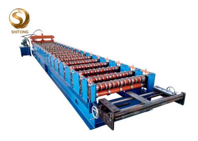 Китай Color Steel Roof Making Roll Forming Machines With PLC Control System продается