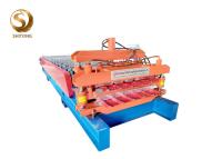China Double Deck Trapezoidal Profile Sheet and Tile Panel Roll Forming Machine 1200mm Width 5.5kW Motor for sale