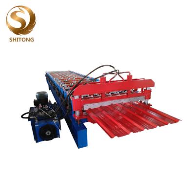 China rollo de acero de alta calidad y de la frecuencia del color automático del tejado de la chapa que forma la máquina en venta
