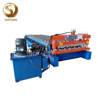 China rollo trapezoidal del panel de pared de la hoja de la techumbre del metal del perfil que forma la máquina en venta