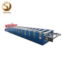China Automatic Hydraulic Glazed Roof Panel Tile Making Roll Forming Machine 0.3-1.0mm Thickness 3-4 m/min Speed for sale