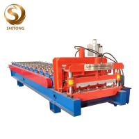 China Colored Steel Profile Glazed Tile Metal Panel Roofing Forming Machine 0.3-1.0mm Thickness 3-4 m/min Speed for sale