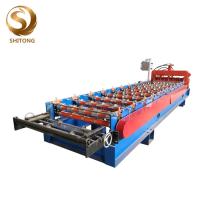 China Colored Steel Profile Glazed Tile Metal Panel Roofing Forming Machine 0.3-1.0mm Thickness 3-4 m/min Speed for sale
