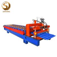 China Glazed Galvanized Roofing Sheet Metal Tile Roll Forming Machine 0.3-1.0mm Thickness 3-4 m/min Speed for sale
