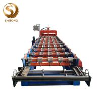 China Glazed Galvanized Roofing Sheet Metal Tile Roll Forming Machine 0.3-1.0mm Thickness 3-4 m/min Speed for sale