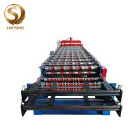 China double layer roofing sheet panel china steel structure cold roll forming machine for sale
