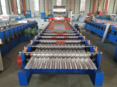 China rollo de acero de la hoja de la techumbre del trapezoide que forma la máquina con laminar en venta