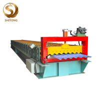 China Automatic Corrugated Iron Roofing Sheet Making Machine 0.3-1.0mm Thickness 8-12 m/min Speed for sale