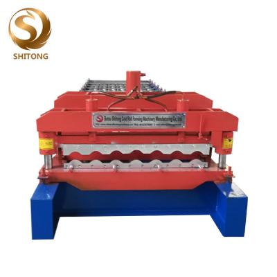 Китай 960 model glazed steel roof tile roll forming machine for construction продается