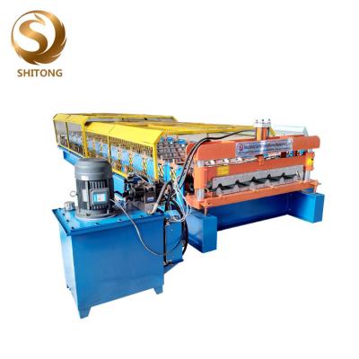 Китай cheap ce standard metal traprzoidal roof color roll steel forming machine продается