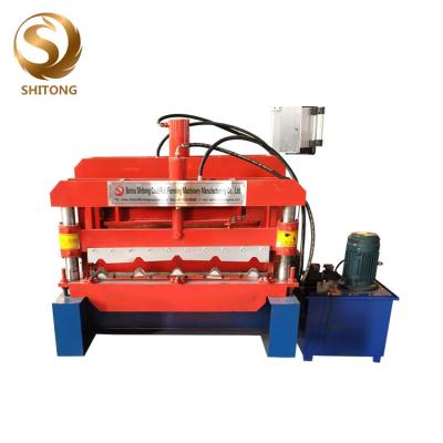 Китай aluminum roofing sheet color steel glazed step  tile roll forming machine продается