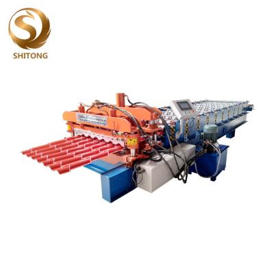 Китай glazed roofing tile steel panel roll forming machine china manufacture продается