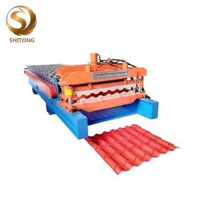 Китай High capacity glazed sheet plate  roof tile roll forming machine продается