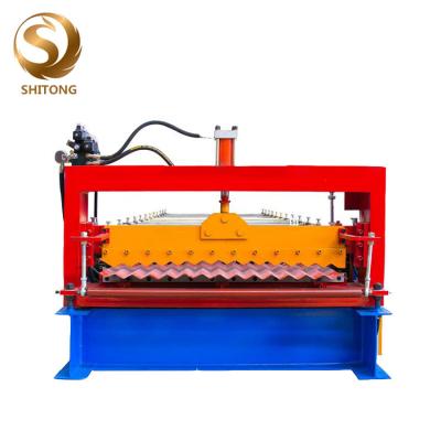 Китай color steel corrugated roofing sheet roll forming machine  production line продается