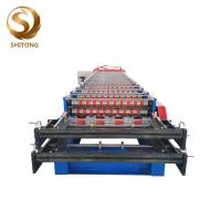 China Computer control color steel tile double layer roll forming machine for sale