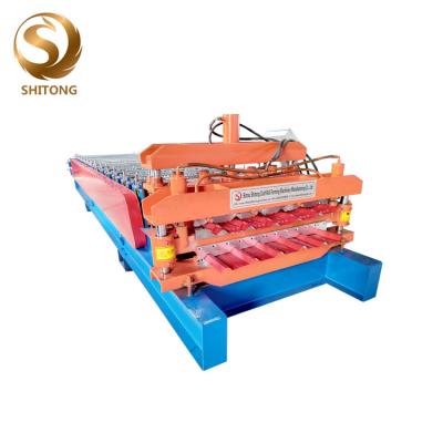 China Ce certificated double layer  steel wall and roof panel making machine for sale