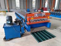 China 1000 model aluminium trapezoidal roofing sheet colored roll forming machine for sale
