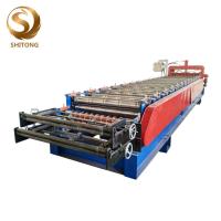 China new design double layer roofing panel glazed tile press machine for sale